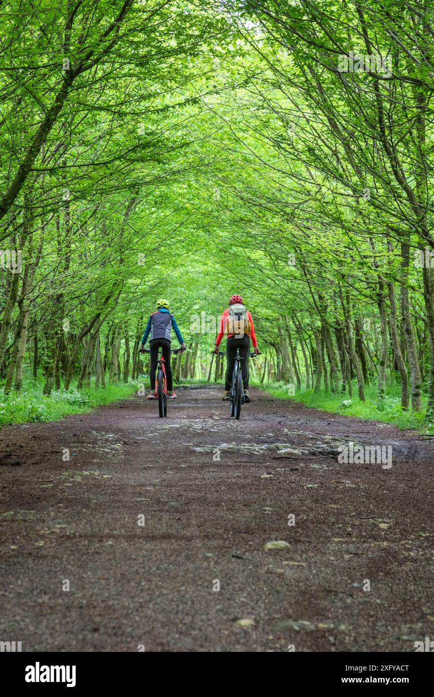 Cyclists riding along dirt road hi-res stock photography and images - Alamy