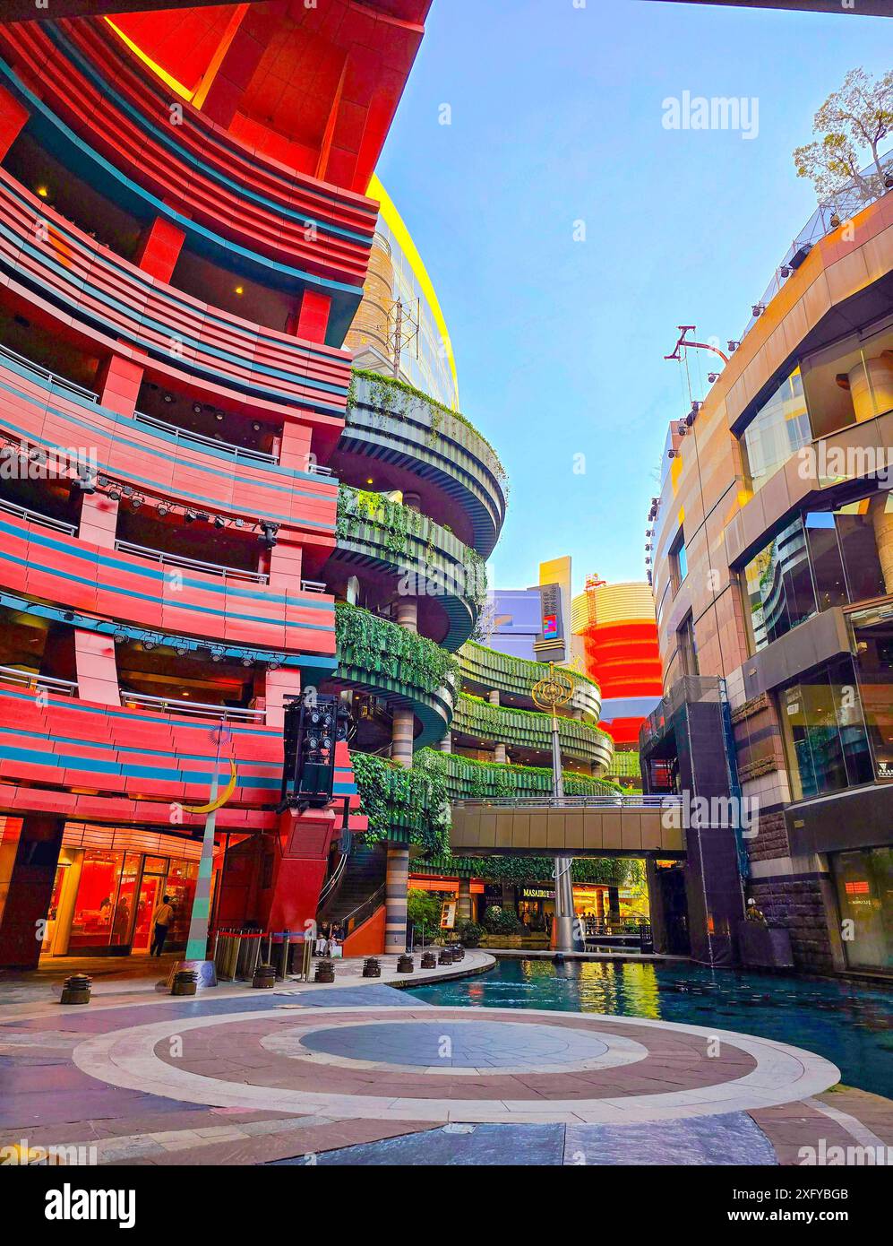 Shopping mall in Fukuoka, showing environmental awareness and sprinkled ...