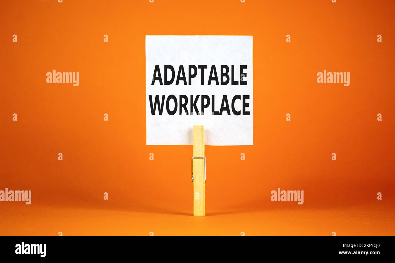 Adaptable workplace symbol. Concept words Adaptable workplace on ...
