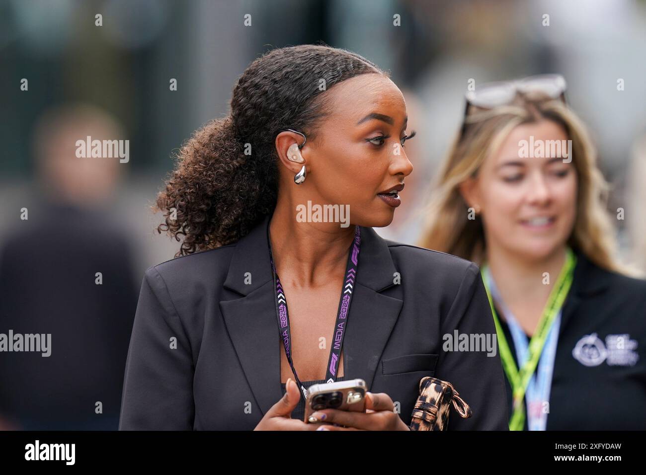 Silverstone, UK. 05th July, 2024. Sky Presenter Naomi Schiff during the ...
