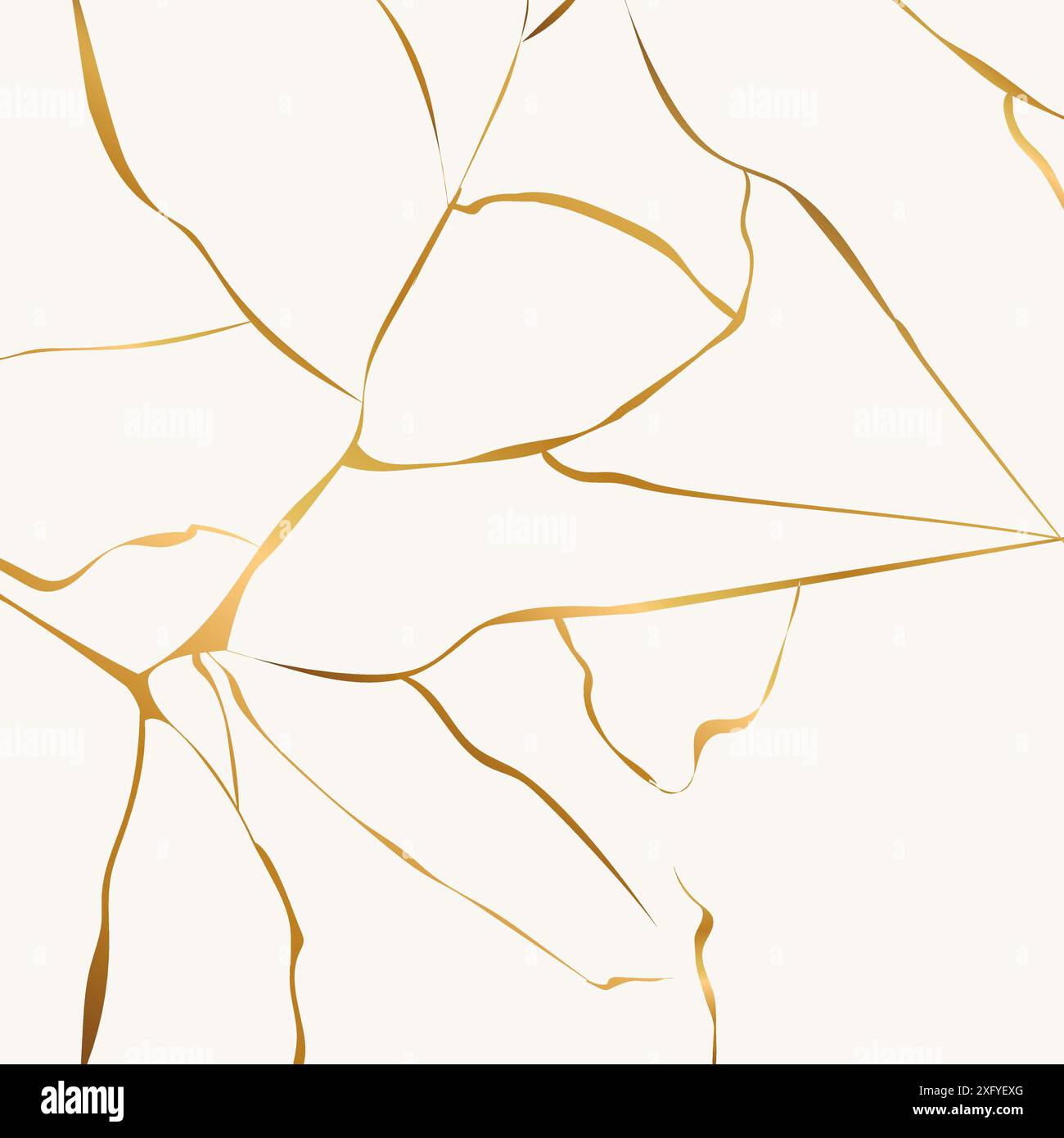Kintsugi gold simple break lines, asian geaometric crackle. Surface ...