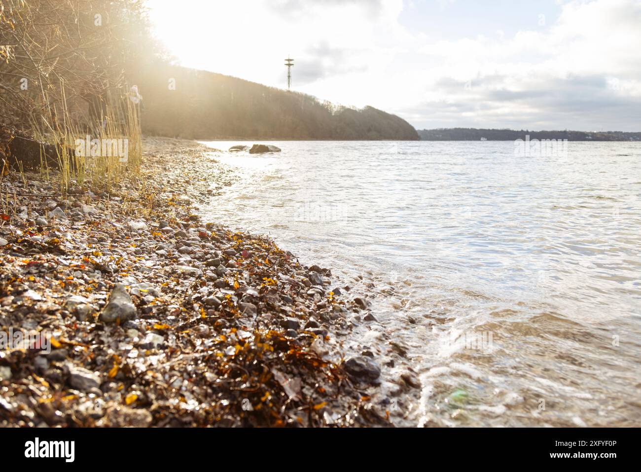 Spring valley on the Baltic Sea with beach in Glücksburg Stock Photo ...