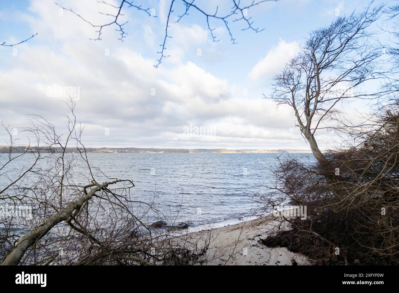 Spring valley on the Baltic Sea with beach in Glücksburg Stock Photo ...