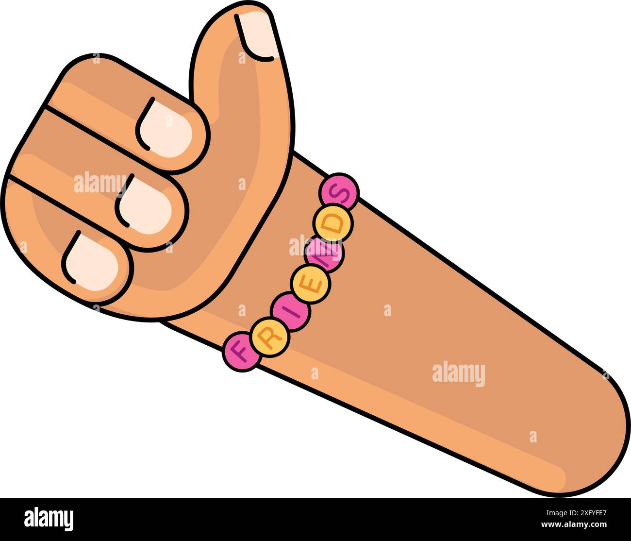 Girl friendship bracelet Stock Vector Images - Alamy