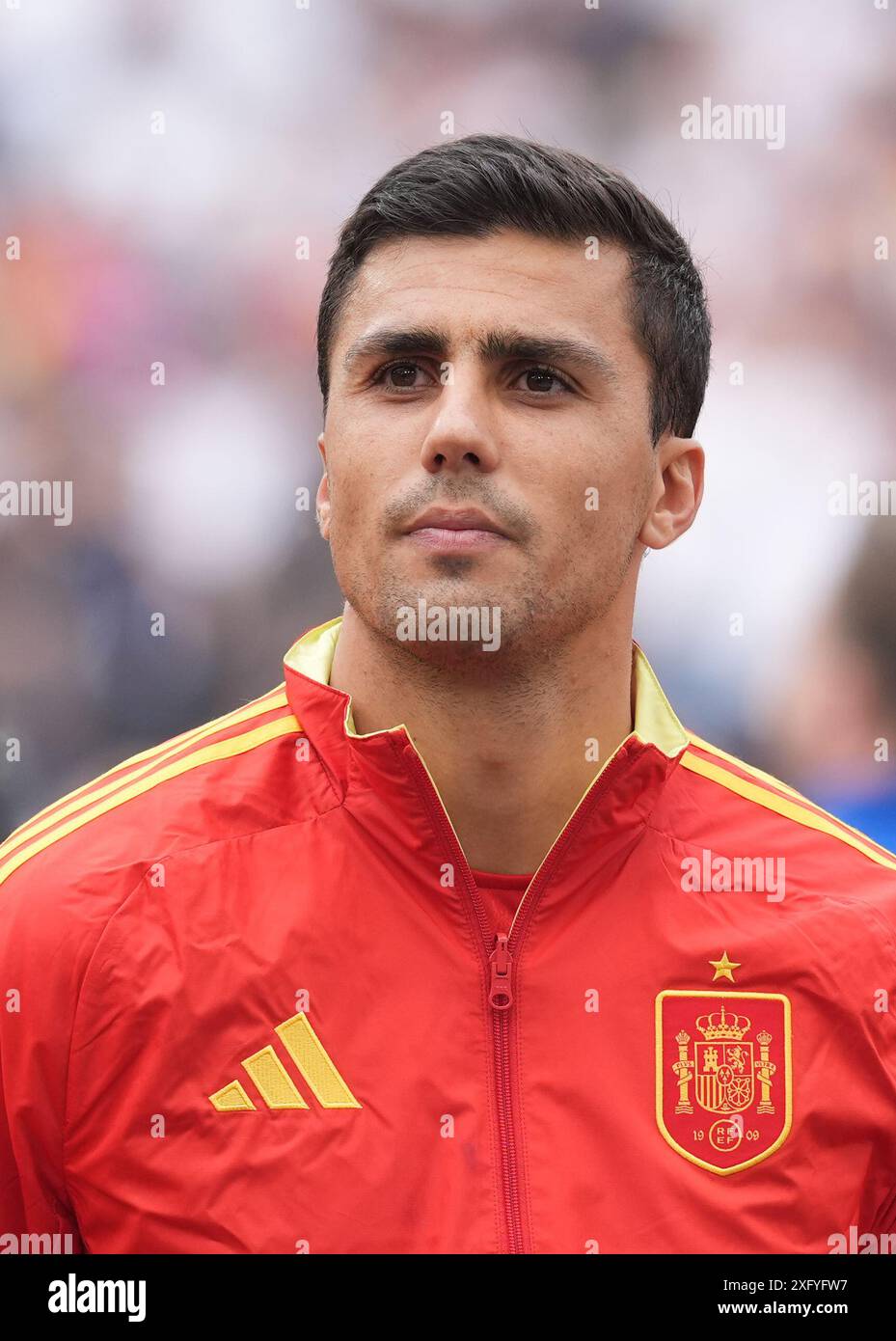 Spain's Rodri before the UEFA Euro 2024, quarter-final match at the ...