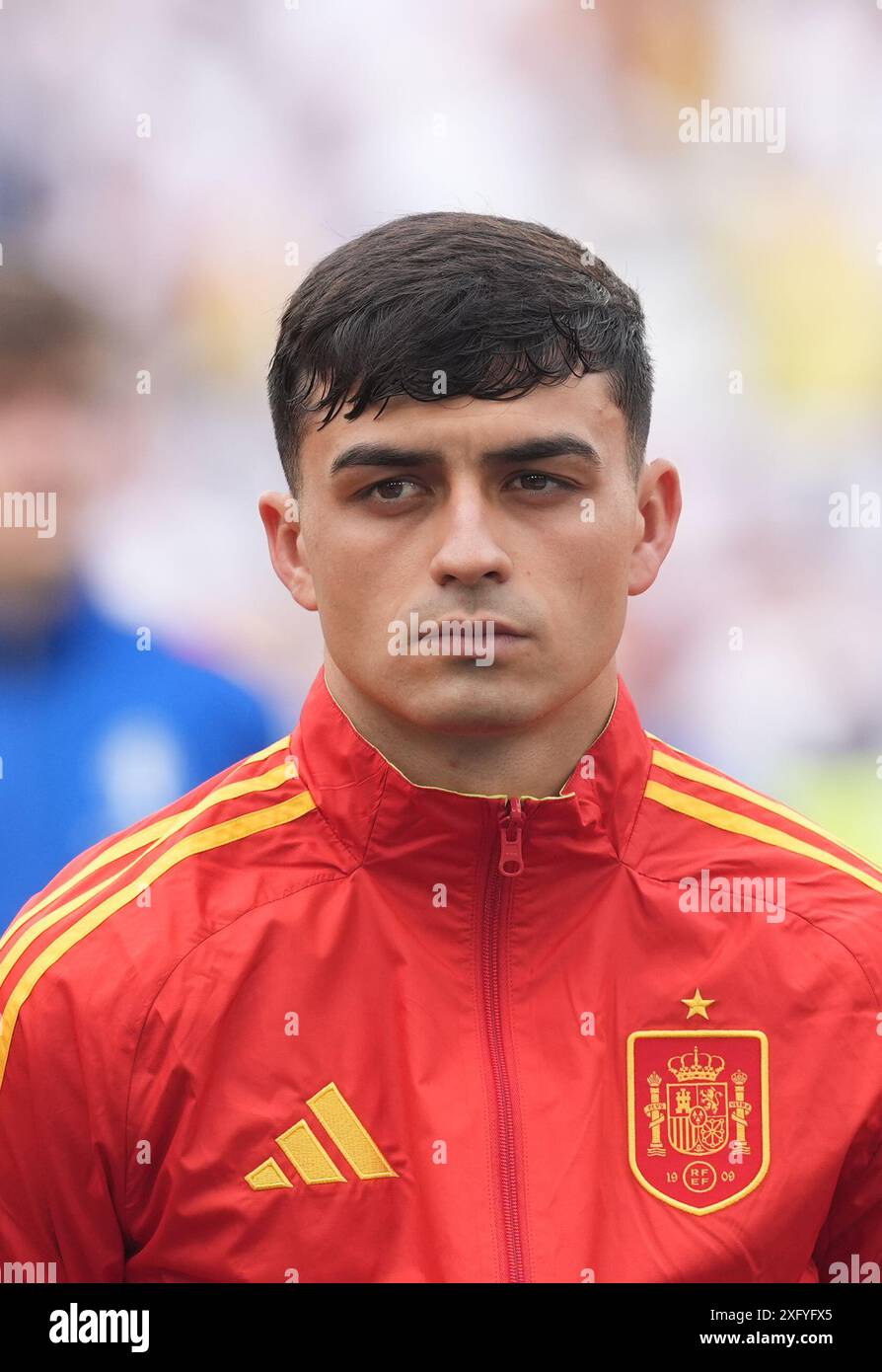 Spain's Pedri before the UEFA Euro 2024, quarter-final match at the ...