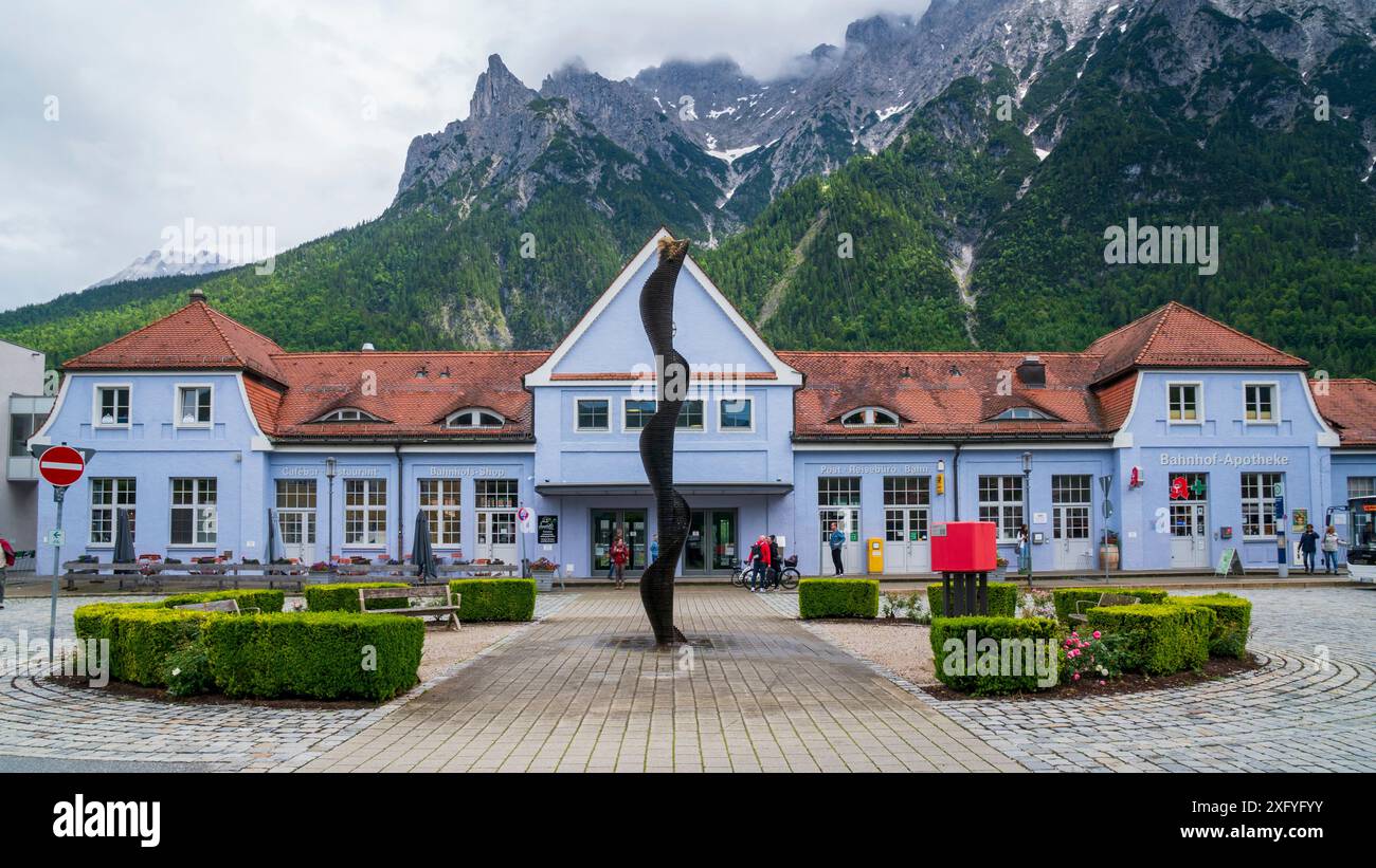 Germany, Bavaria, Mittenwald, historic old town, in the picture the ...