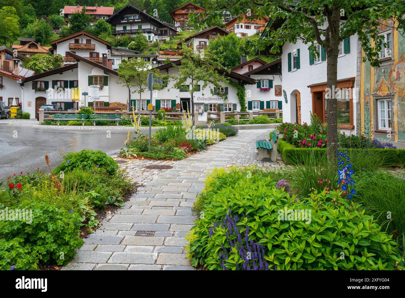 Germany, Bavaria, Mittenwald, right next to the historic old town is ...