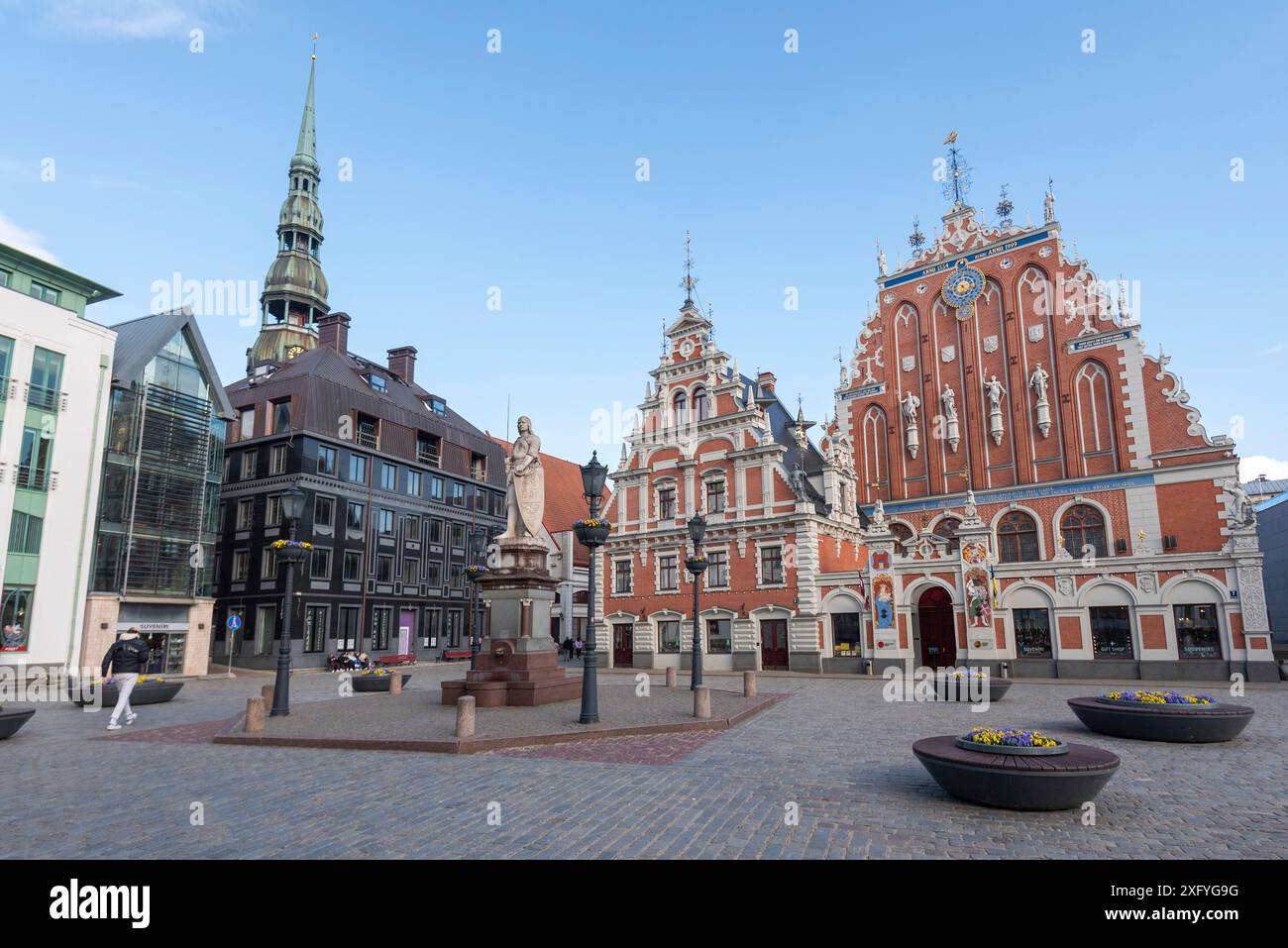 Blackheads' House on Town Hall Square, landmark, Riga, Latvia Stock ...