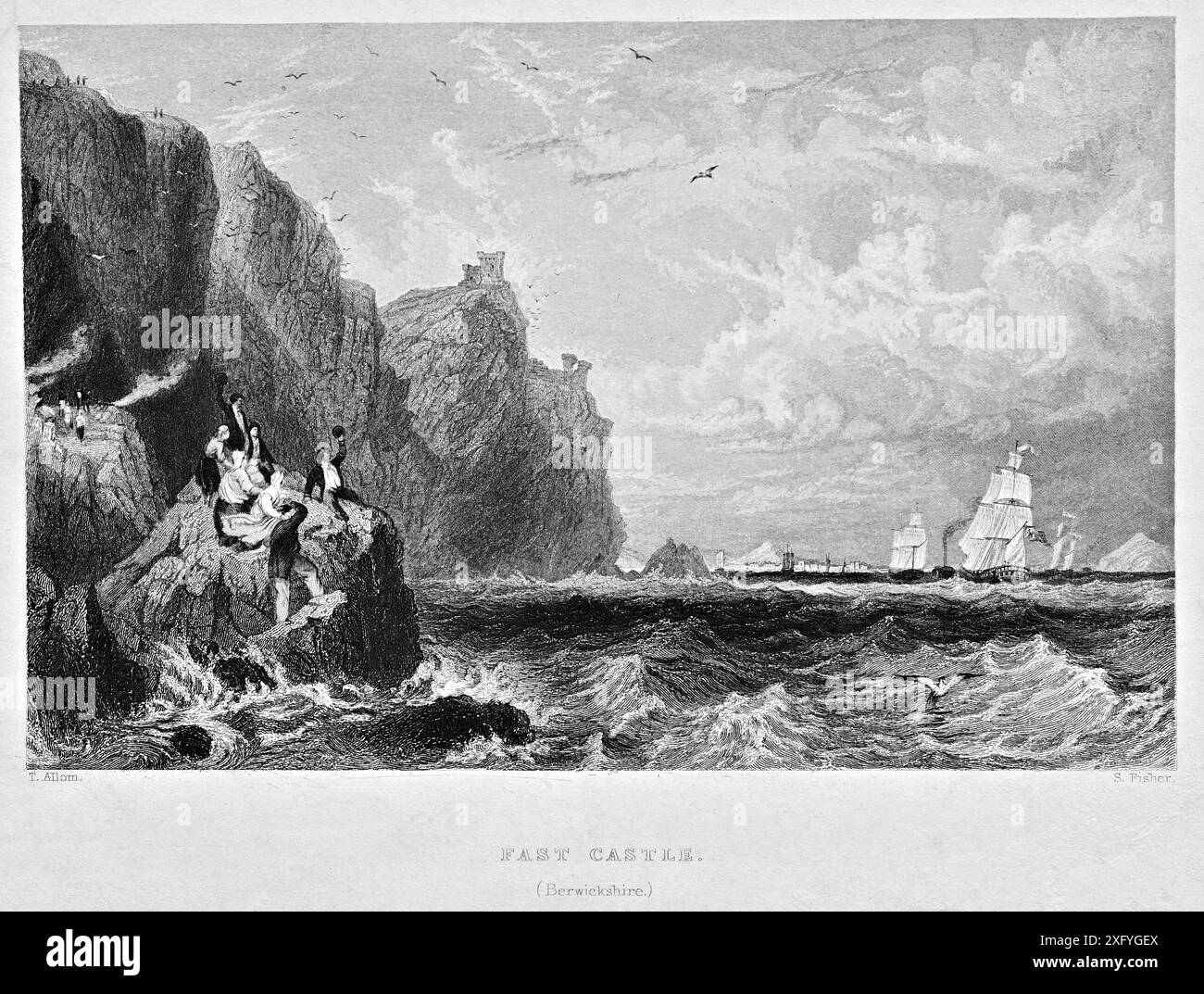 Fast castle scotland Black and White Stock Photos & Images - Alamy