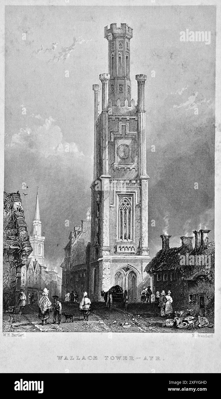Great tower street engraving Black and White Stock Photos & Images - Alamy