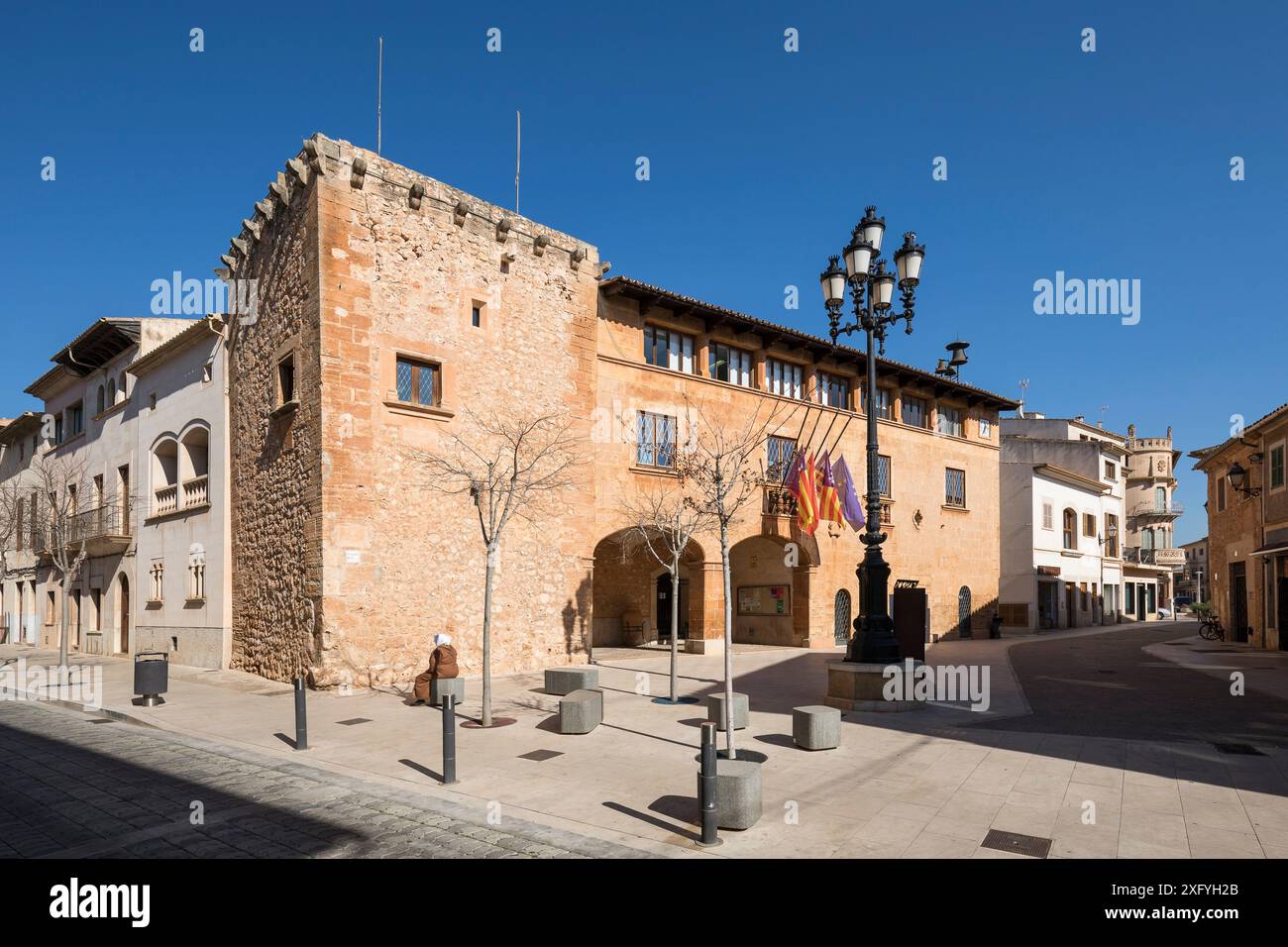 Town Hall, Campos, Mallorca, Balearic Islands, Spain, Europe Stock ...