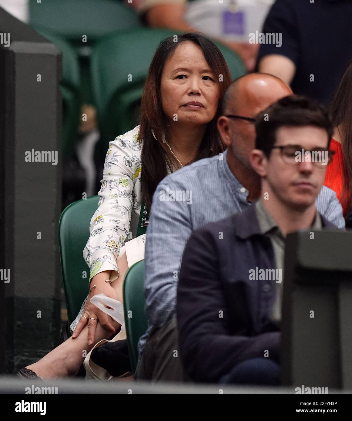 Emma Raducanu mother, Renee Zhai on day five of the 2024 Wimbledon ...