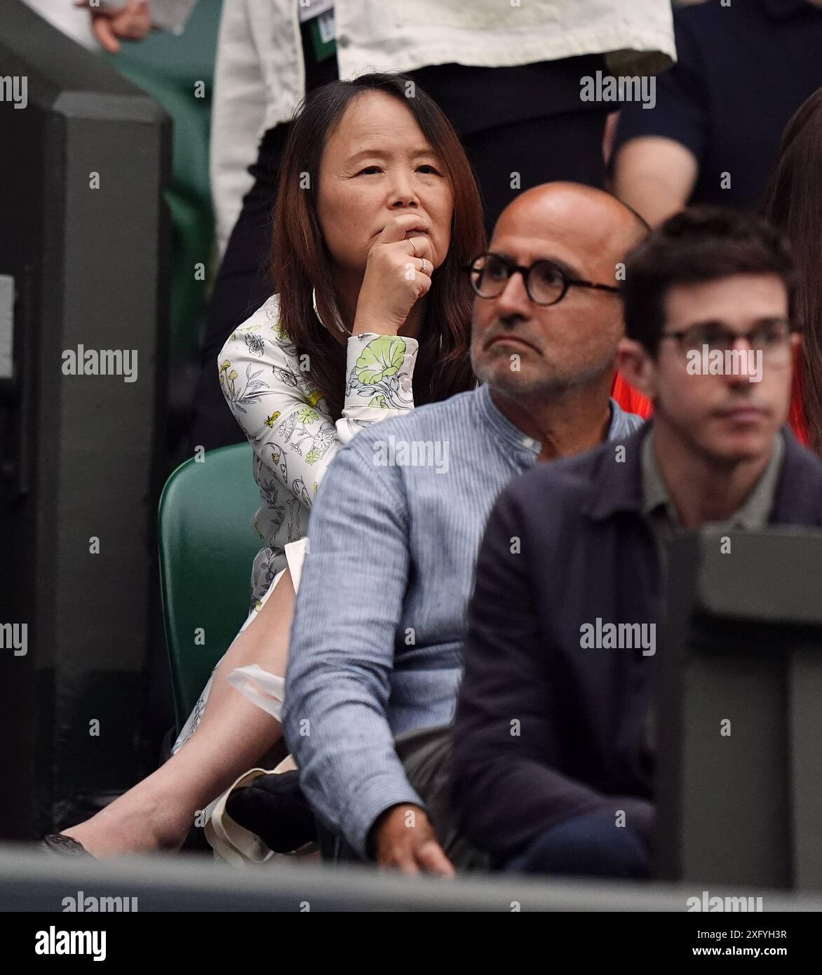 Emma Raducanu mother, Renee Zhai on day five of the 2024 Wimbledon ...