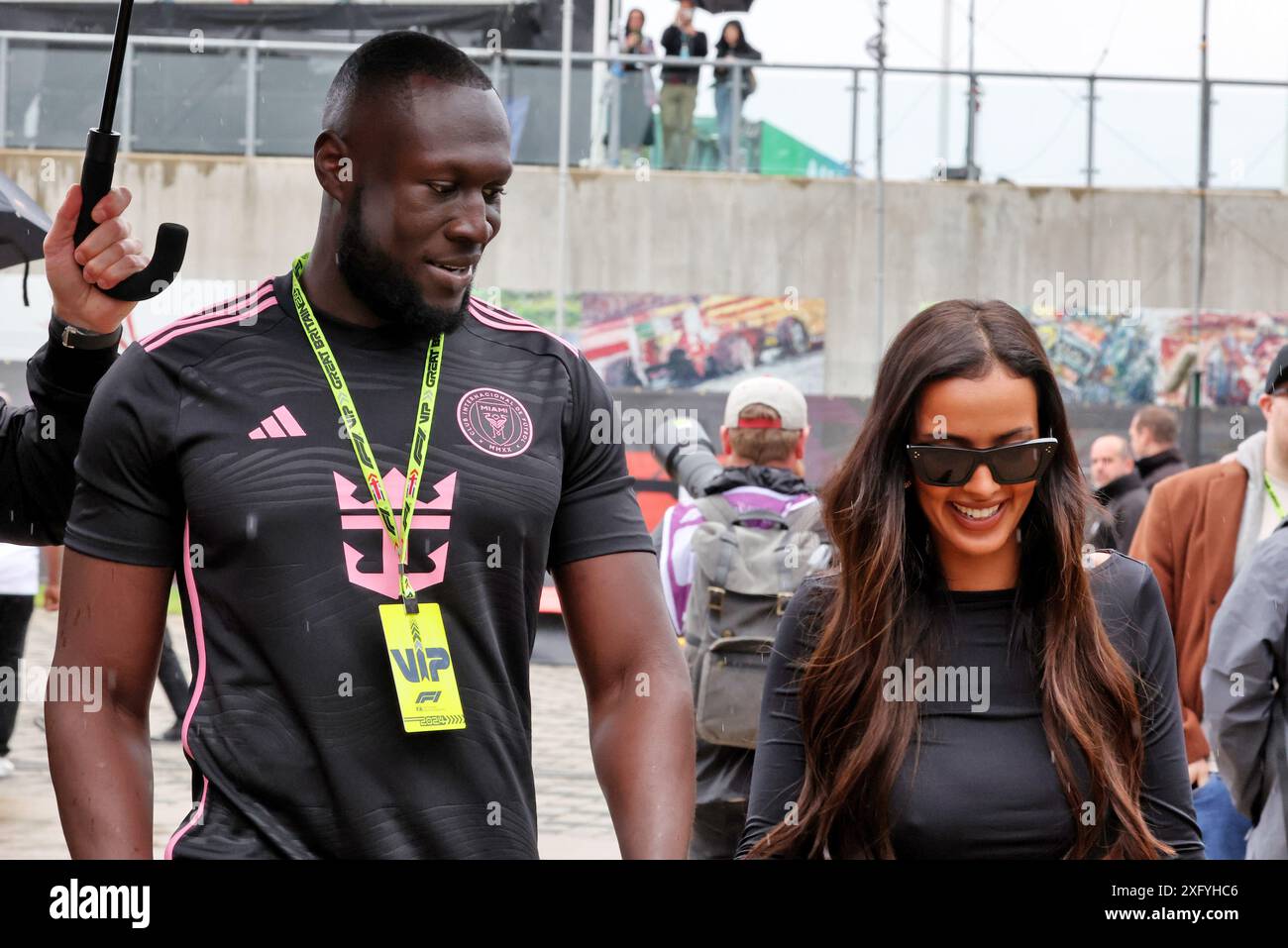 Silverstone, UK. 05th July, 2024. (L to R): Stormzy (GBR) Rapper with ...