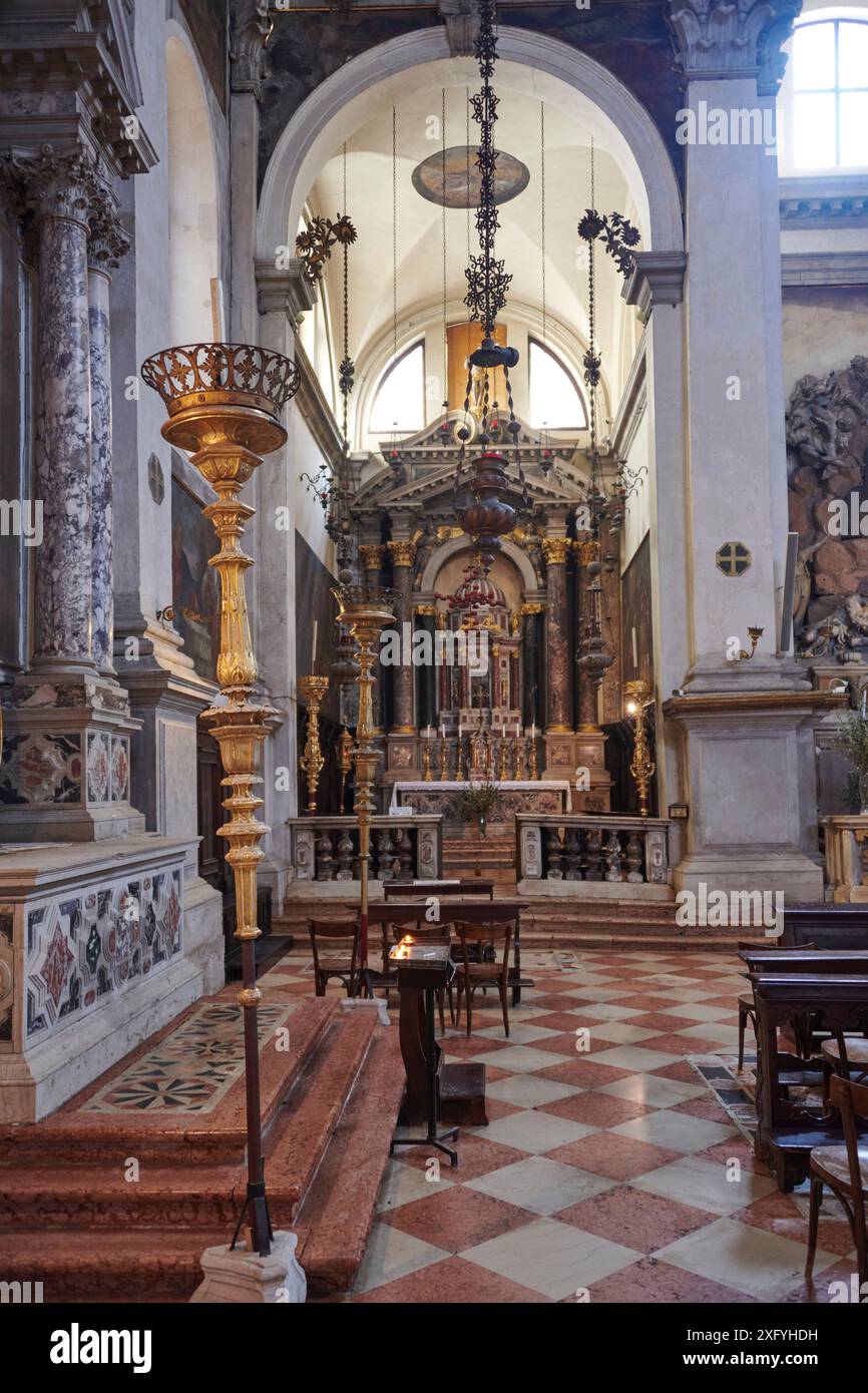 magnificent altar in a side aisle Stock Photo - Alamy