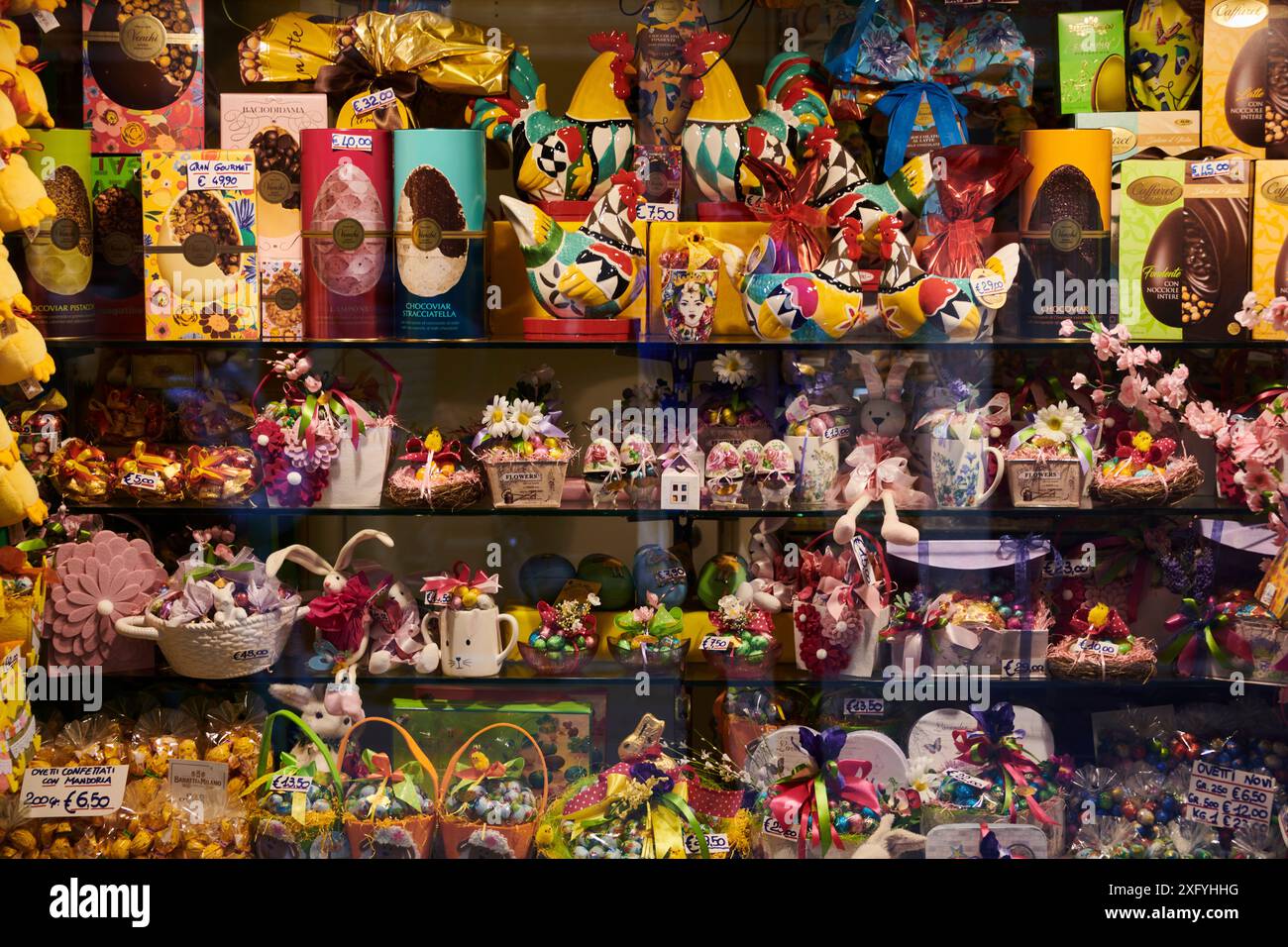 Confectionery store, shop window, Easter display Stock Photo - Alamy