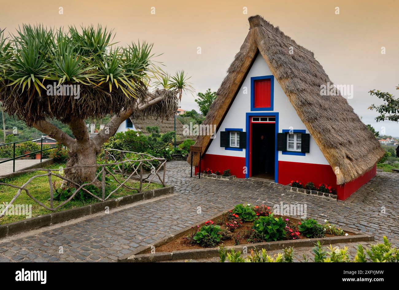 Traditional Madeirense House, Santana, Ilha de Madeira, Atlantic Ocean ...
