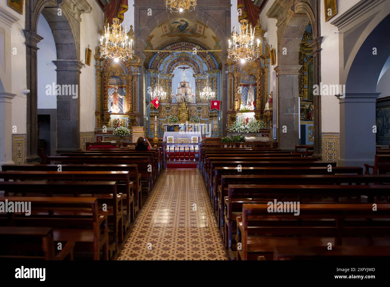 Church Igreja Matriz de Sao Sebstiao, Camara de Lobos, Ilha de Madeira ...