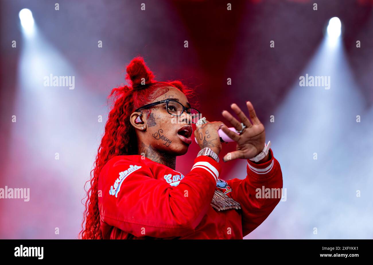 Roskilde, Denmark. 05th July, 2024. RF24 American Sexyy Red on Orange ...