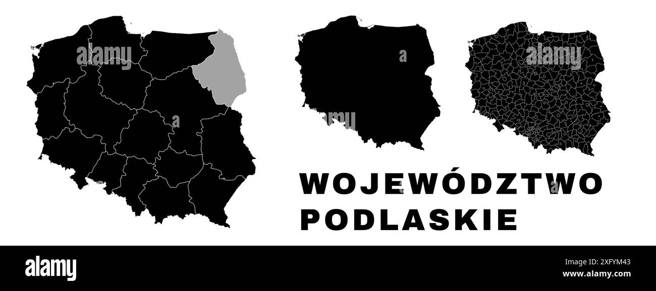 Map polish podlaskie voivodeship hi-res stock photography and images ...