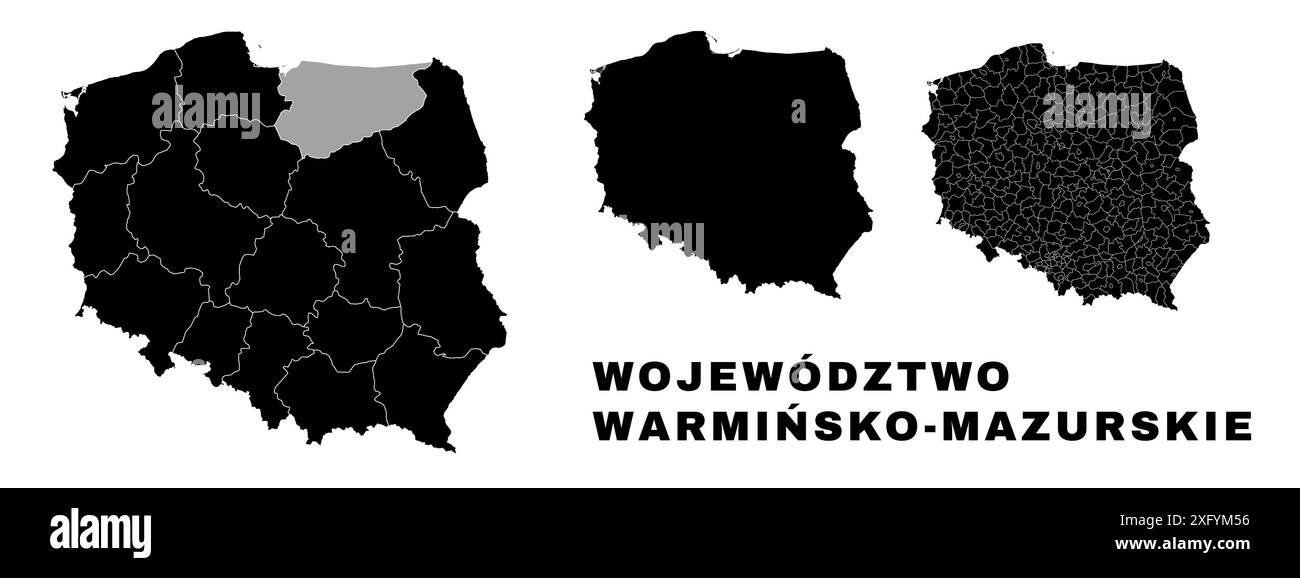 Warminsko mazurskie map vector hi-res stock photography and images - Alamy