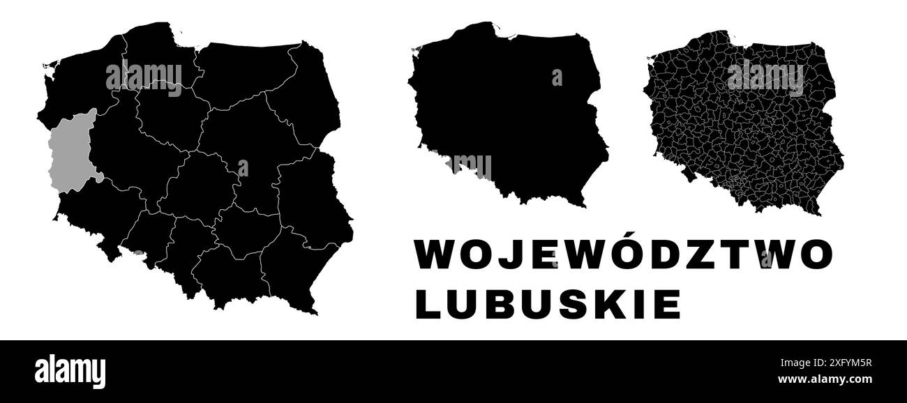 Lubuskie vector map Stock Vector Images - Alamy