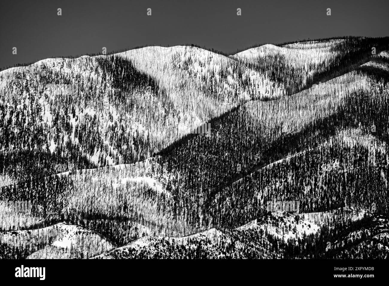 Black & white of snow covered Methodist Mountain (11,707' elevation ...