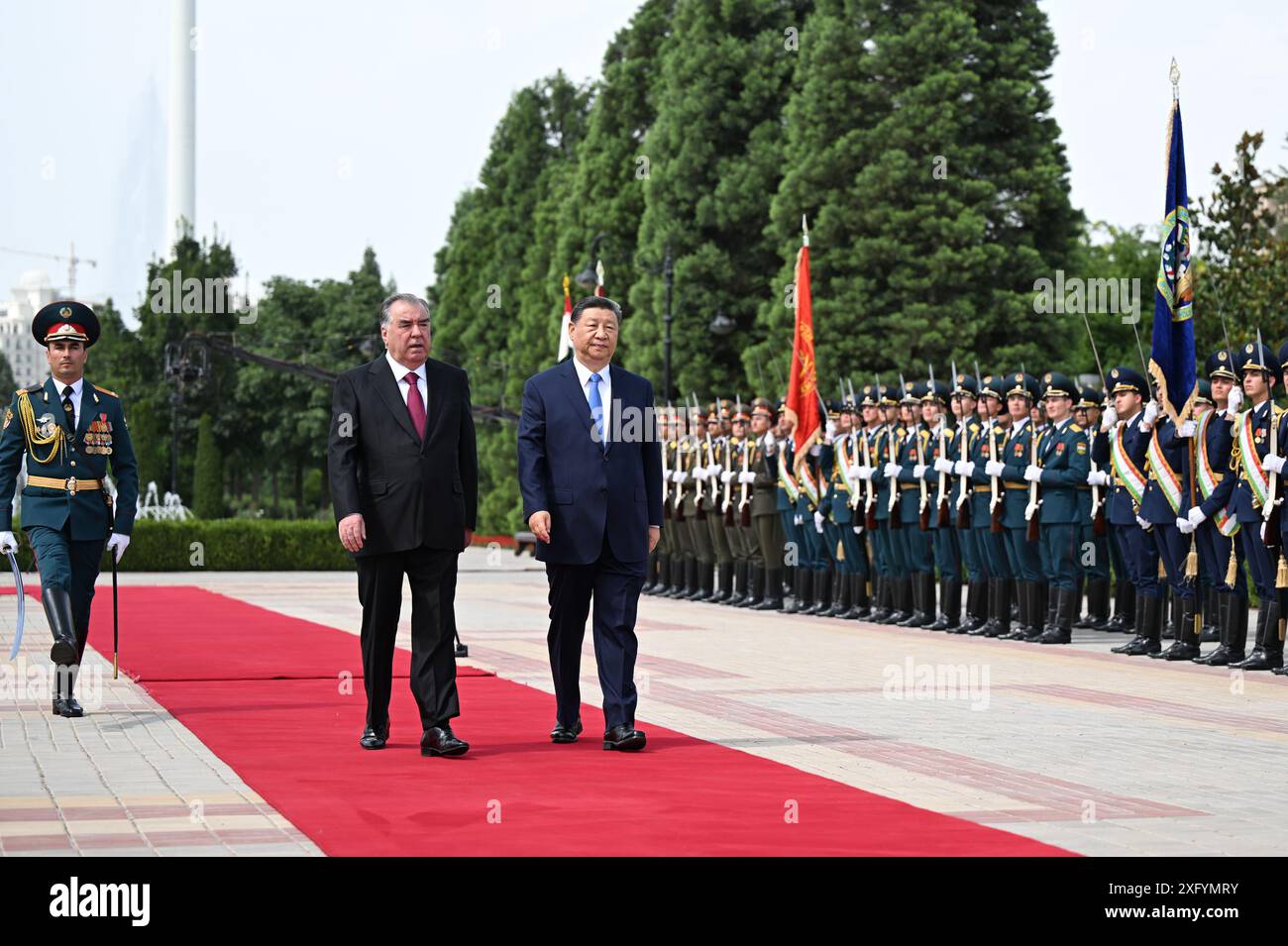 (240705) -- DUSHANBE, July 5, 2024 (Xinhua) -- Chinese President Xi ...