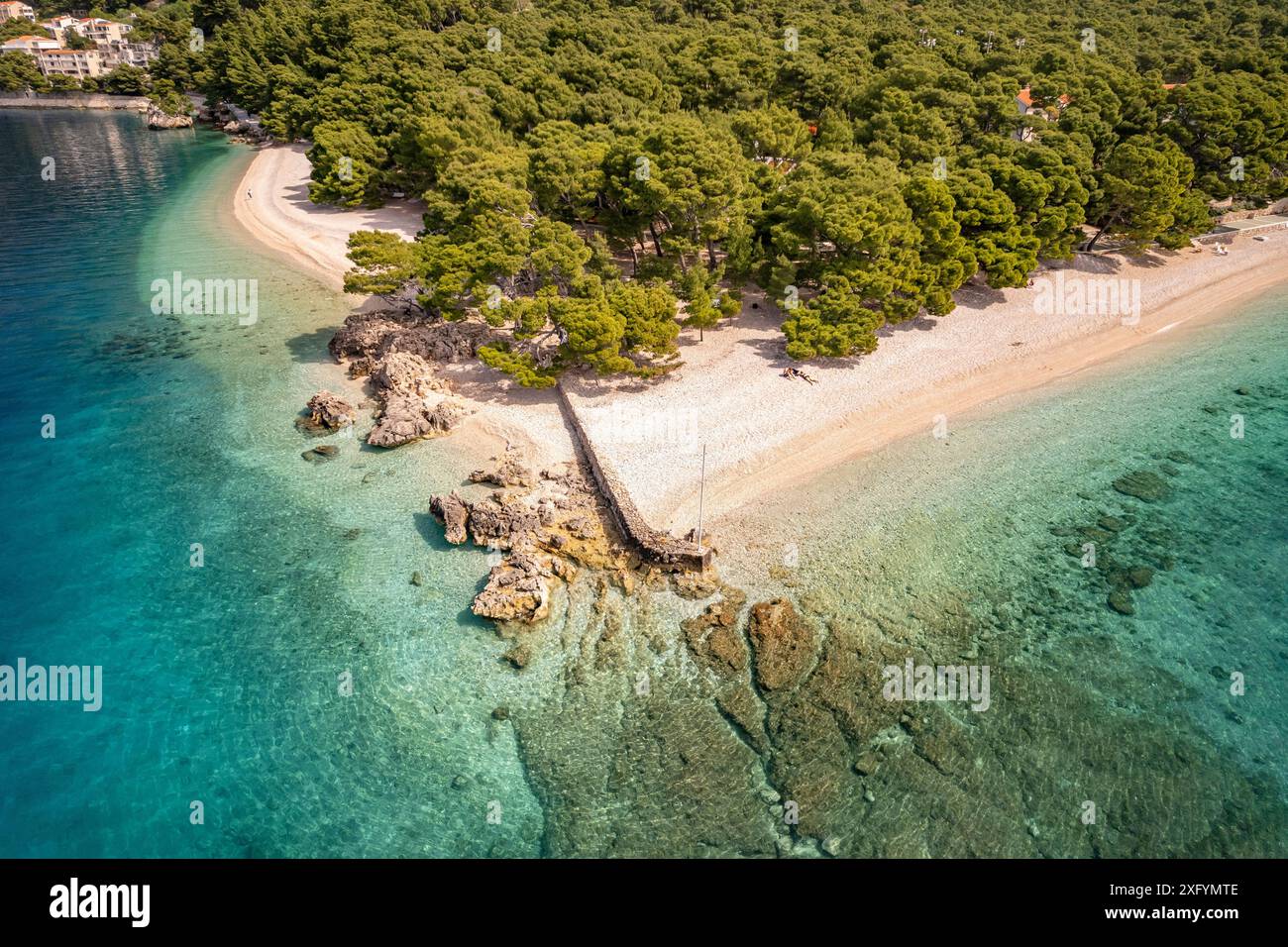 Punta rata beach near brela seen from above hi-res stock photography ...