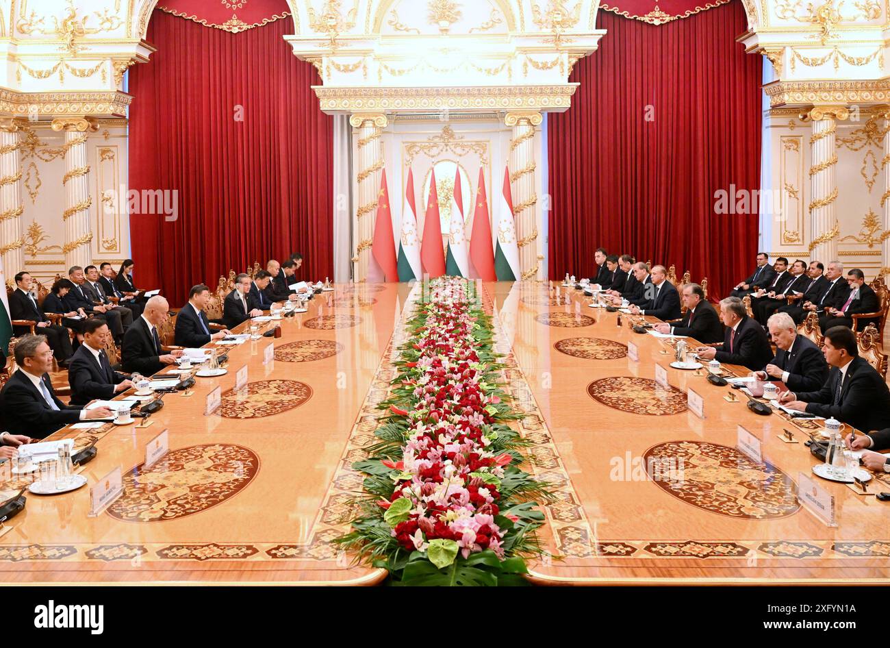 Dushanbe, Tajikistan. 5th July, 2024. Chinese President Xi Jinping and ...