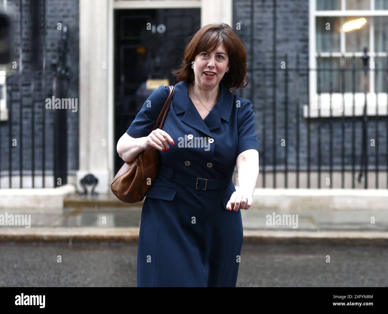 Labour MP Lucy Powell leaves 10 Downing Street, London, after being ...