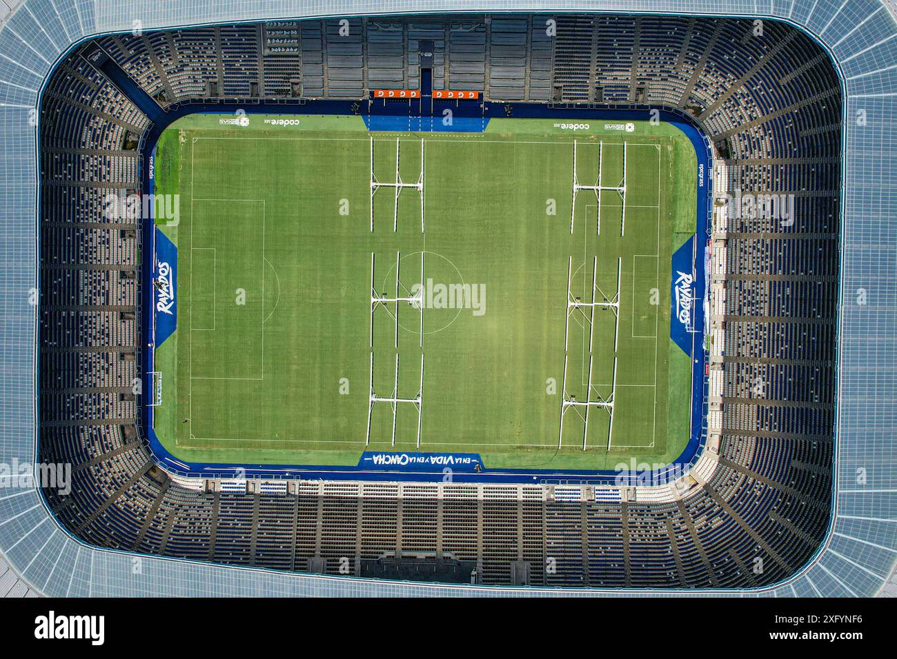 Aerial view of BBVA stadium, home of the Monterrey Soccer Club ...