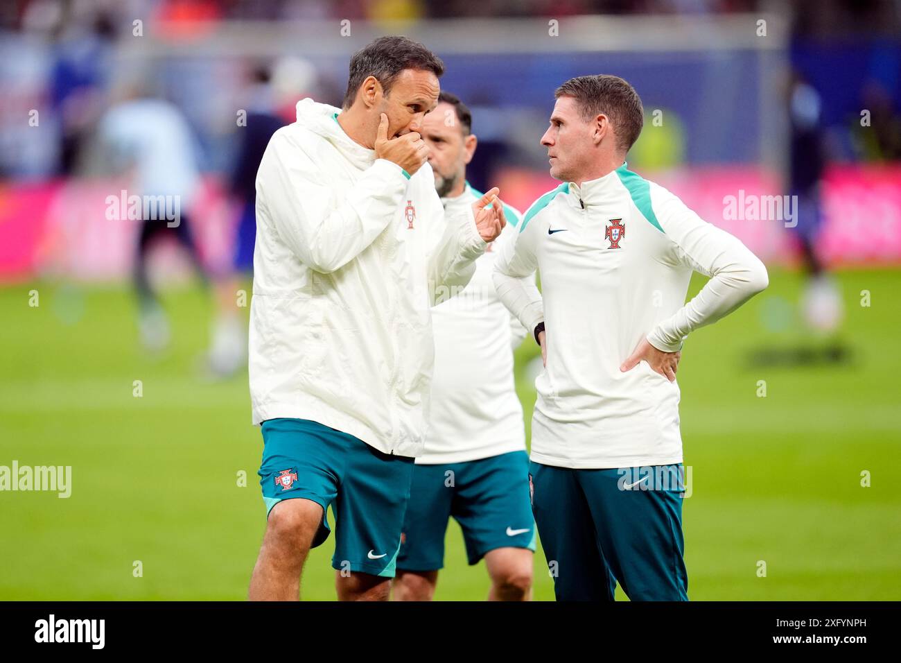 Portugal assistant coaches Ricardo Carvalho (left) and Anthony Barry ...