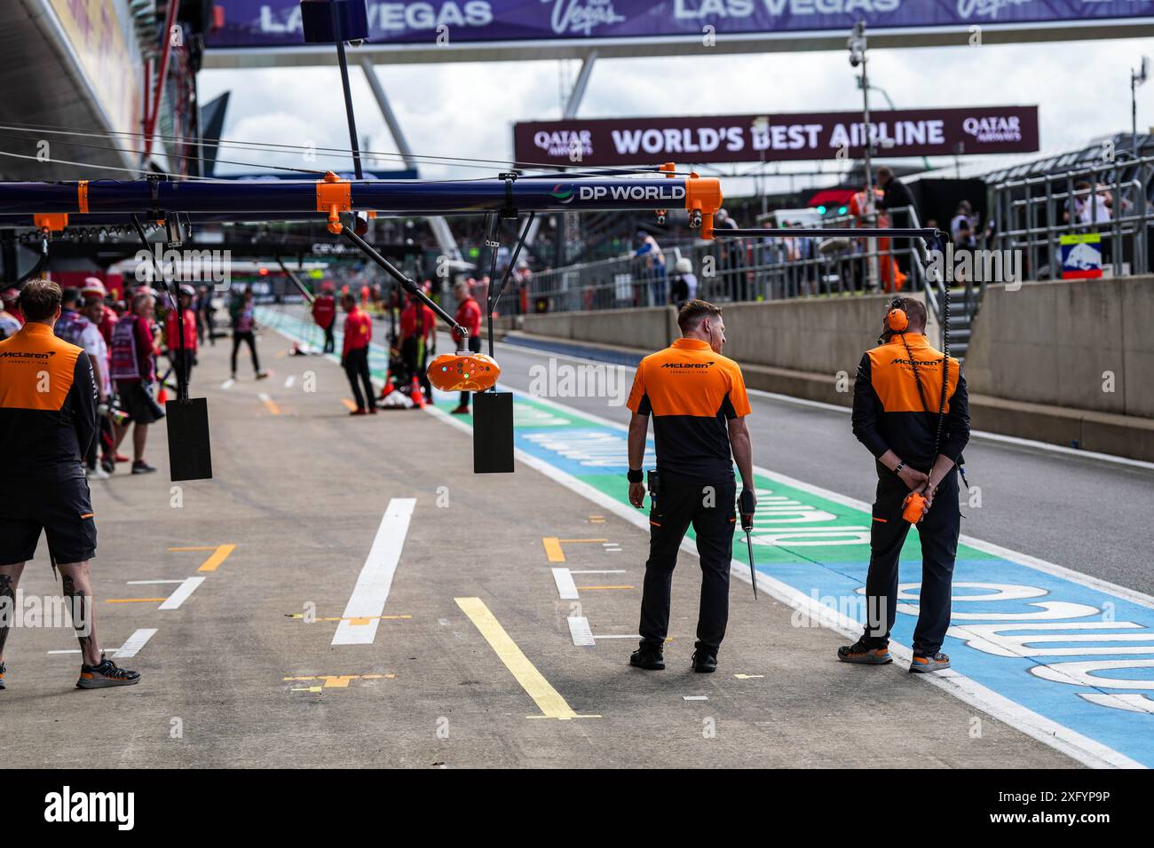 Silverstone, UK. July 5, 2024. Pit lane Formula 1 - British Gran Prix ...