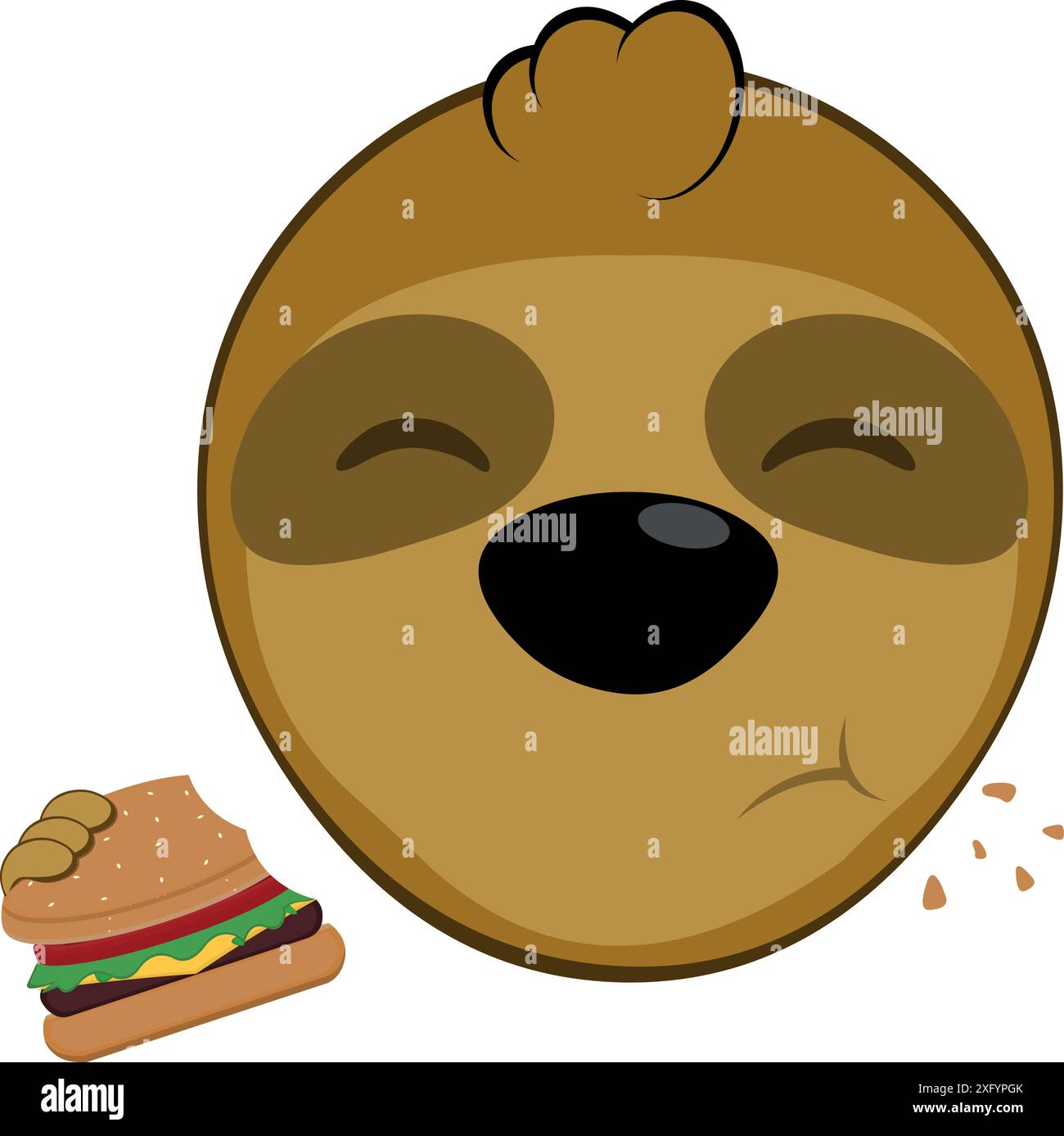 Sloth bear eating Stock Vector Images - Alamy