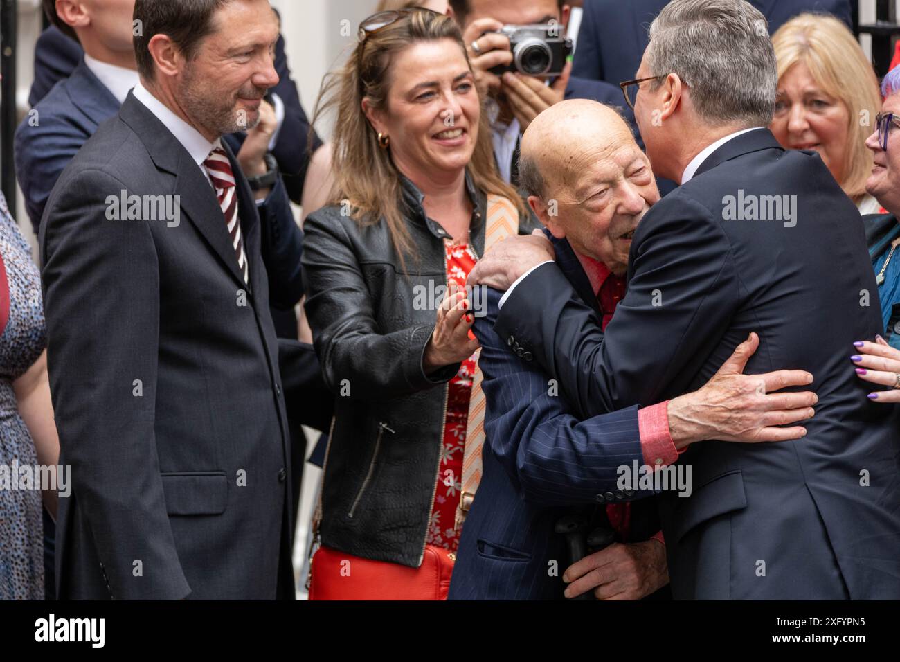 London, UK. 5th July, 2024. Sir Keir and Lady Victoria Starmer arrive ...