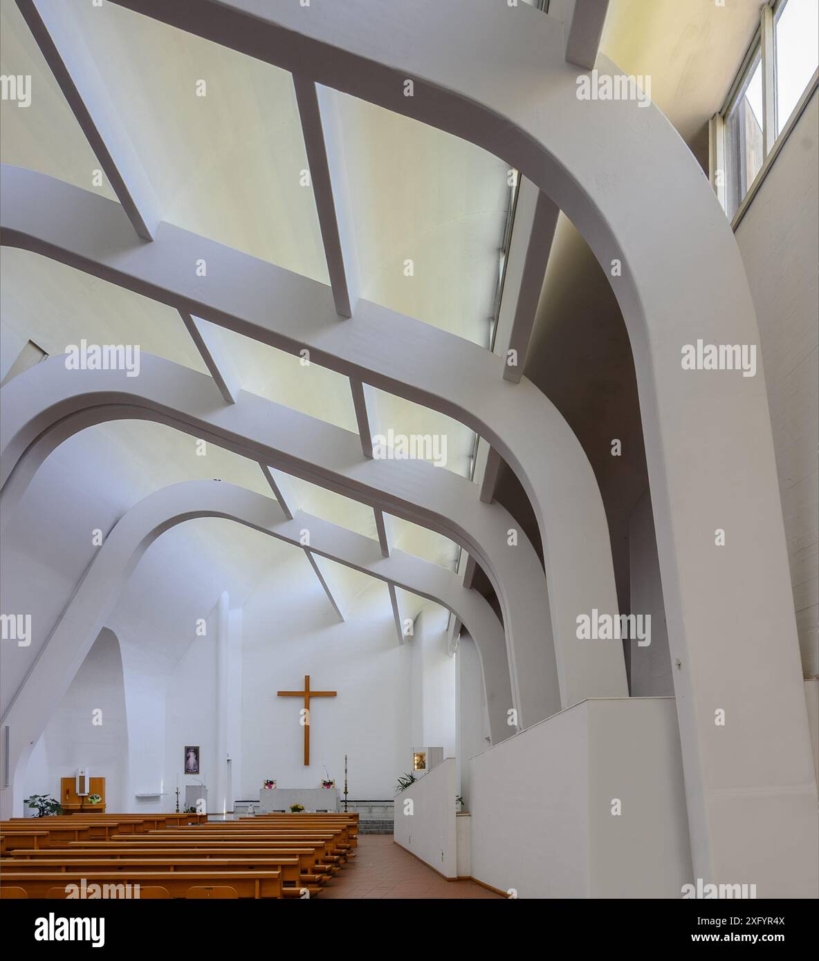 Santa Maria Assunta, Church, Alvar Aalto, Riola di Vergato, Italy Stock ...
