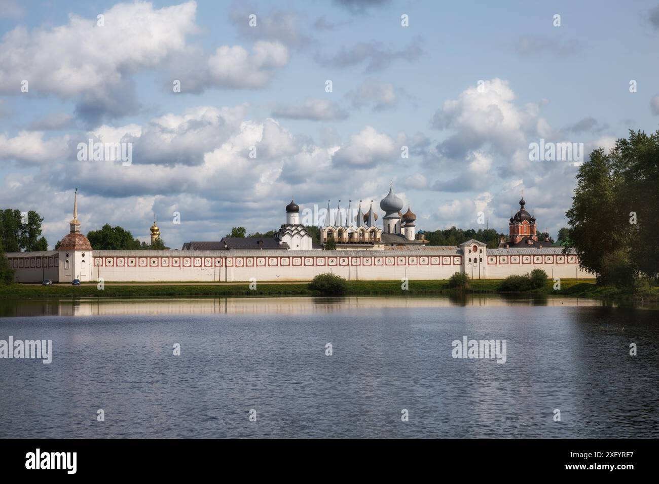 View of the Tikhvin Monastery of the Dormition of the Mother of God ...