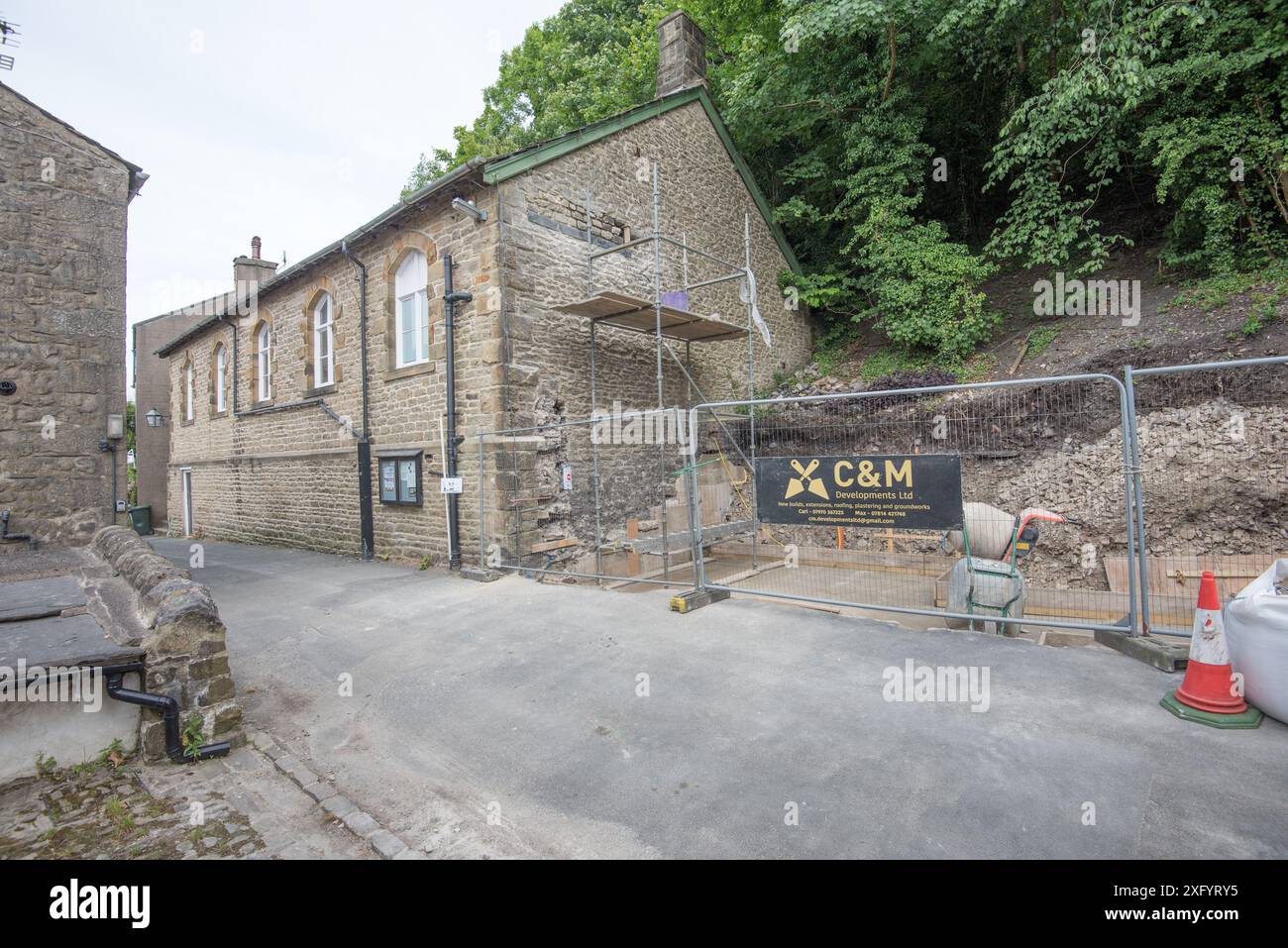 Work is under way at 1st Castleberg Scouts Drill Hall Settle Yorkshire ...