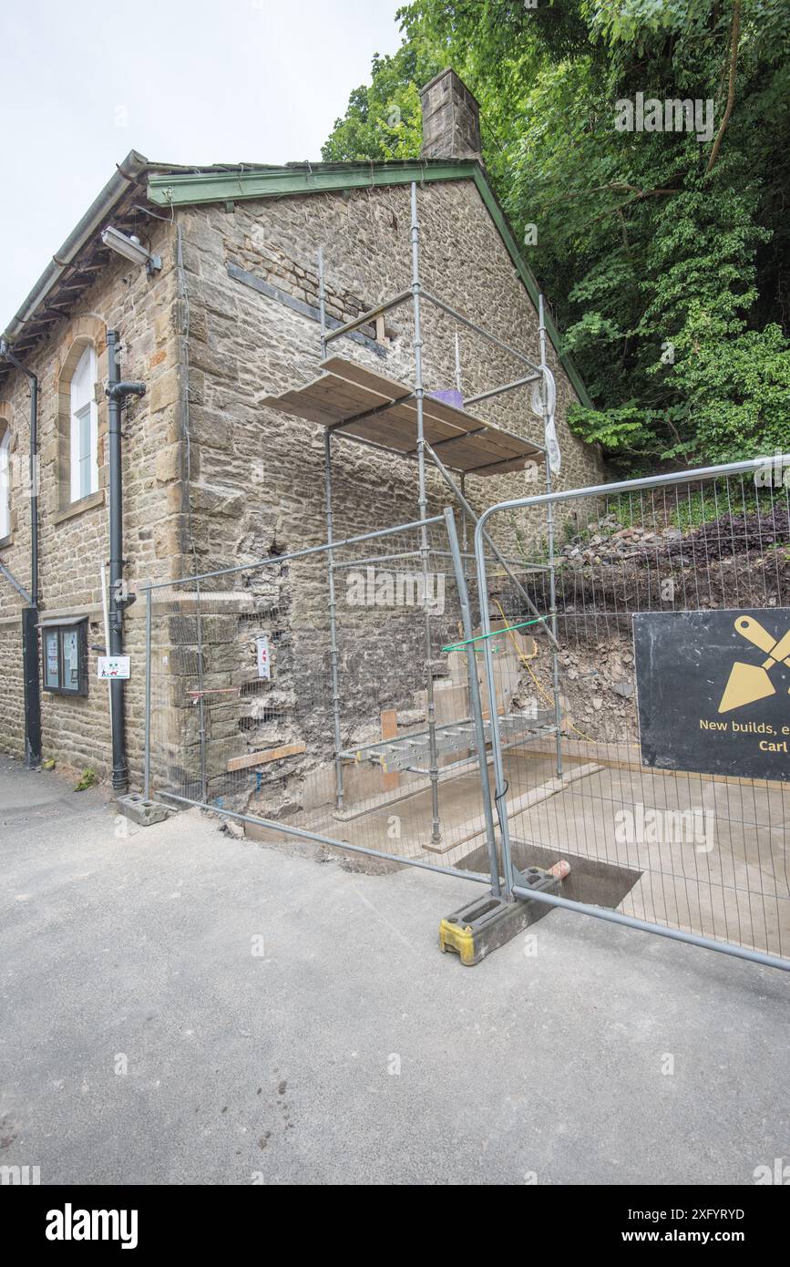 Work is under way at 1st Castleberg Scouts Drill Hall Settle Yorkshire ...