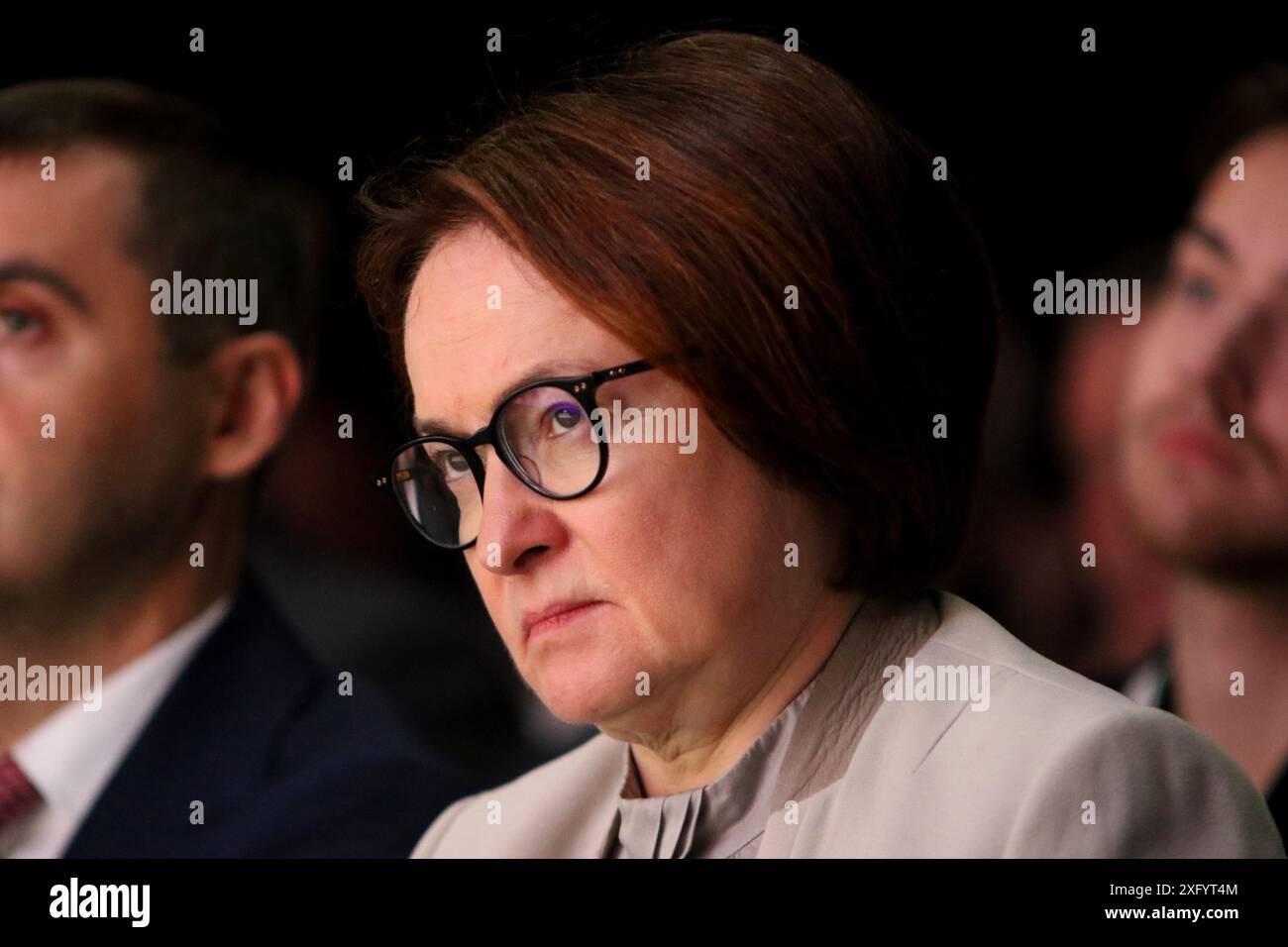 Saint Petersburg, Russia. 05th July, 2024. Elvira Nabiullina, Chairman ...