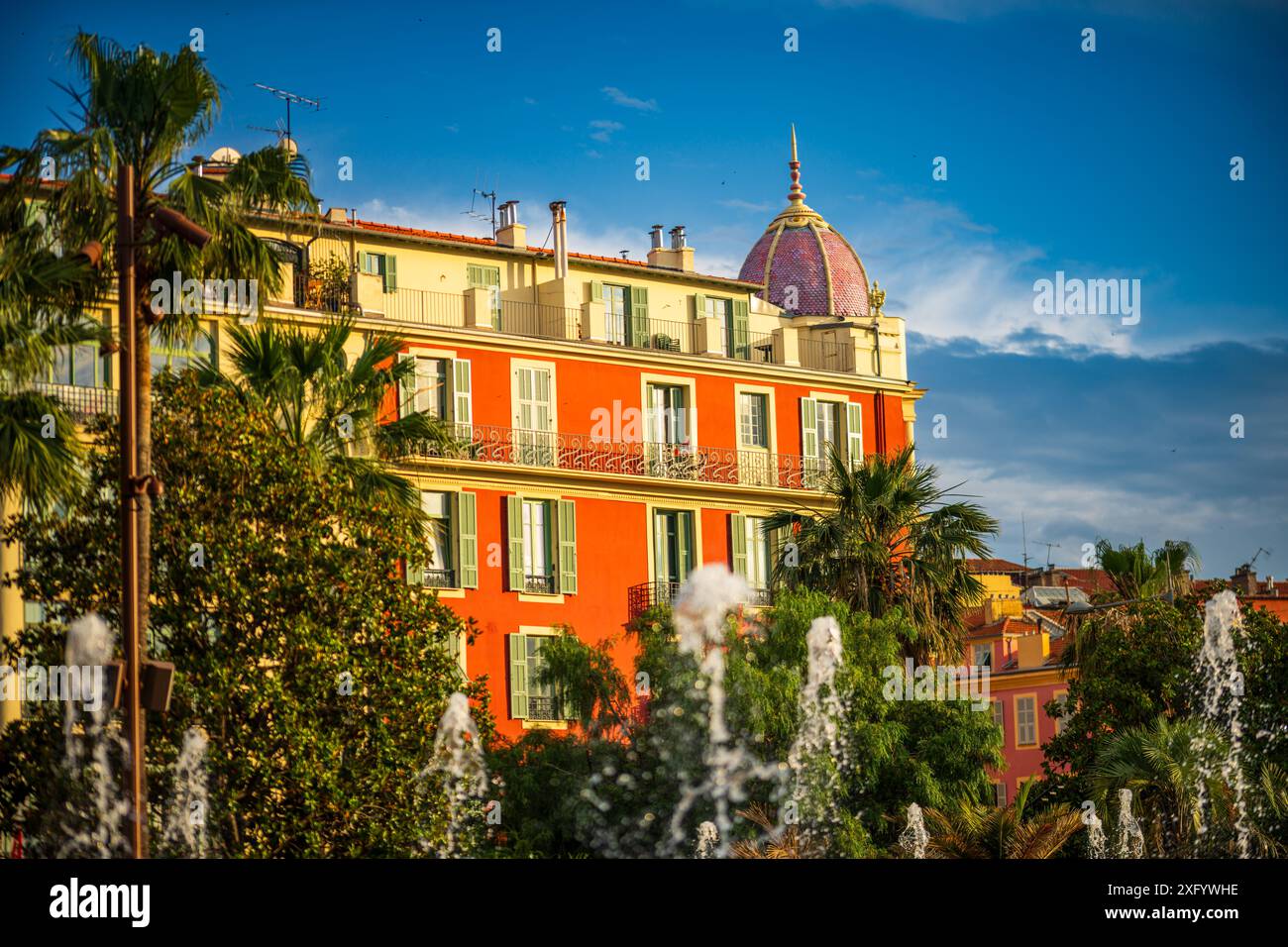 Iconic landmarks of Nice, France, Cote d'Azur, French Riviera Stock ...