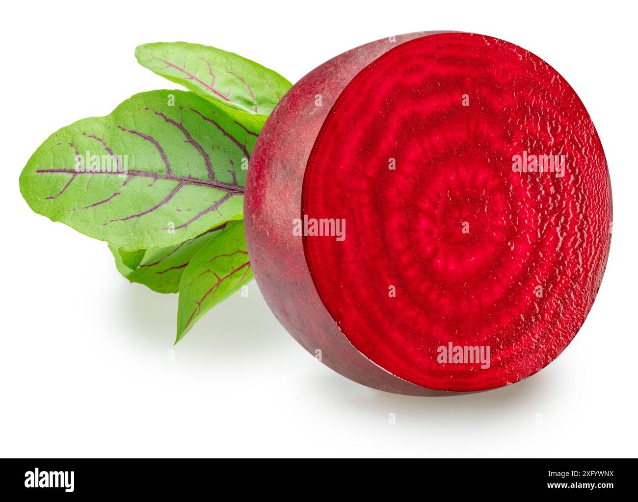 Red beetroot cross section isolated on white background Stock Photo - Alamy