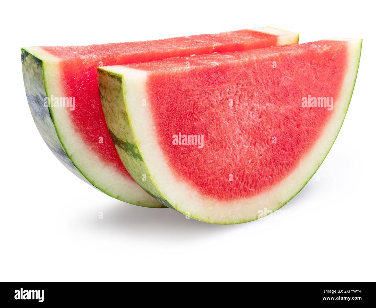 Watermelon slices without seeds isolated on white background. Clipping ...