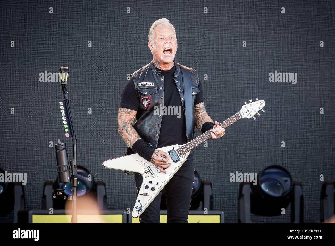 James Hetfield of Metallica at Tons of Rock Festival in Norway in June ...