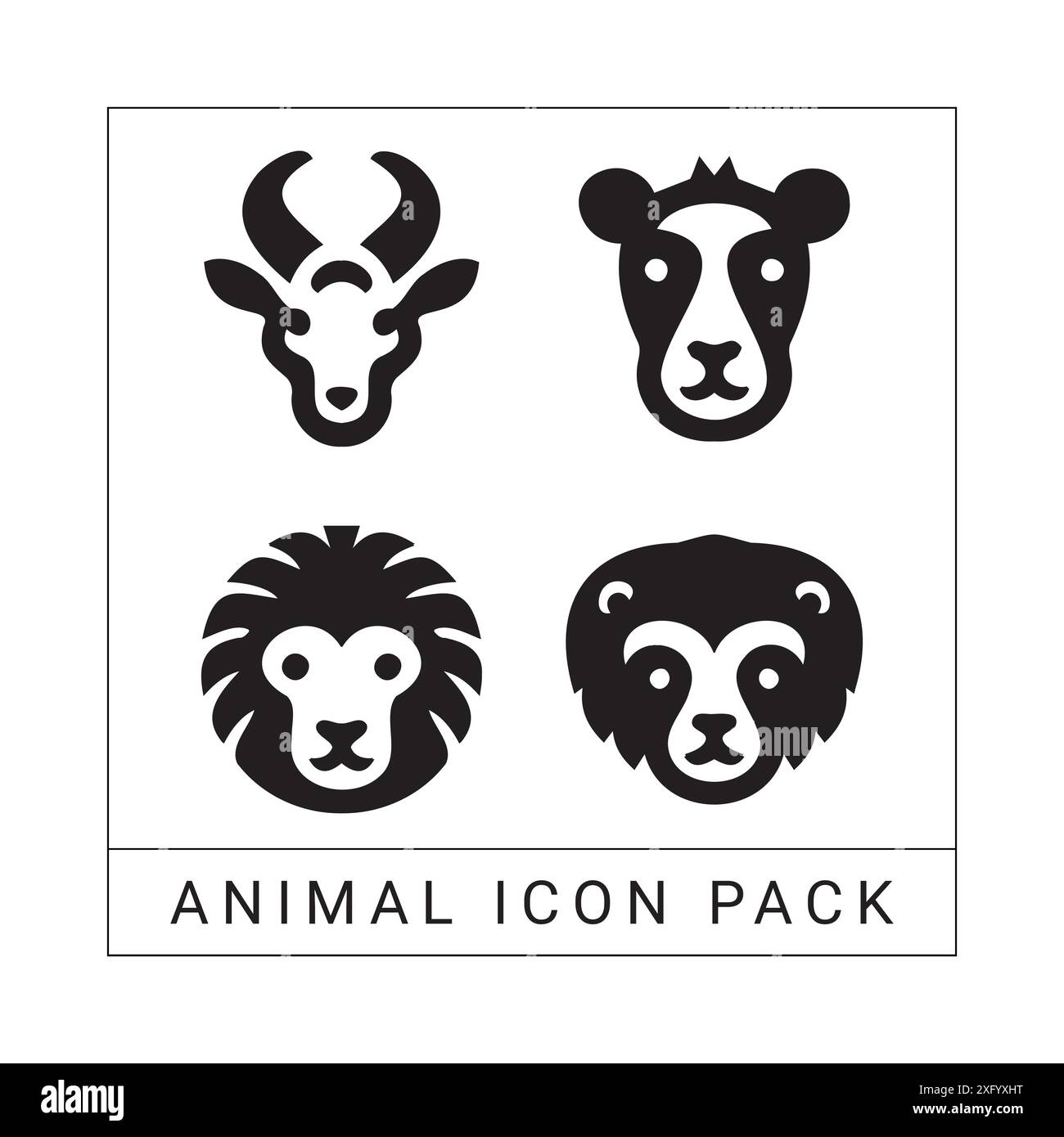 Animal Icon Pack With Vector Files Stock Vector Image & Art - Alamy