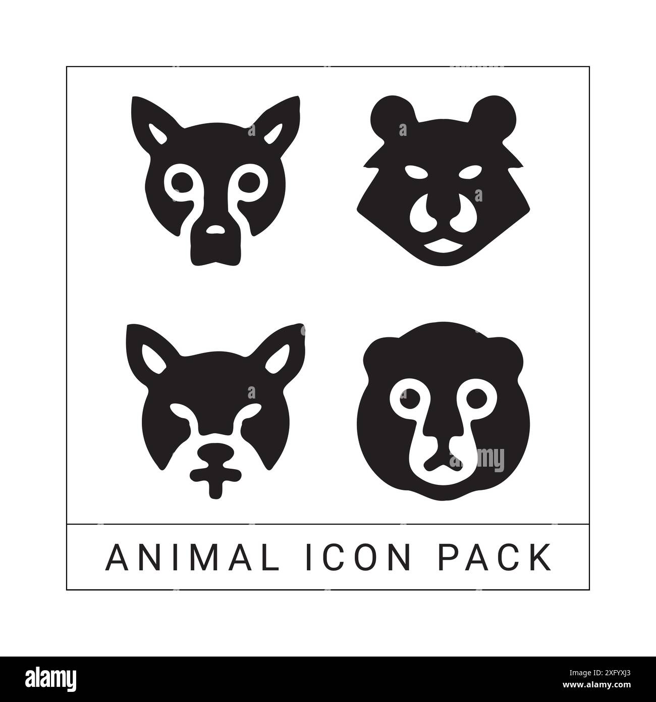 Animal Icon Pack With Vector Files Stock Vector Image & Art - Alamy