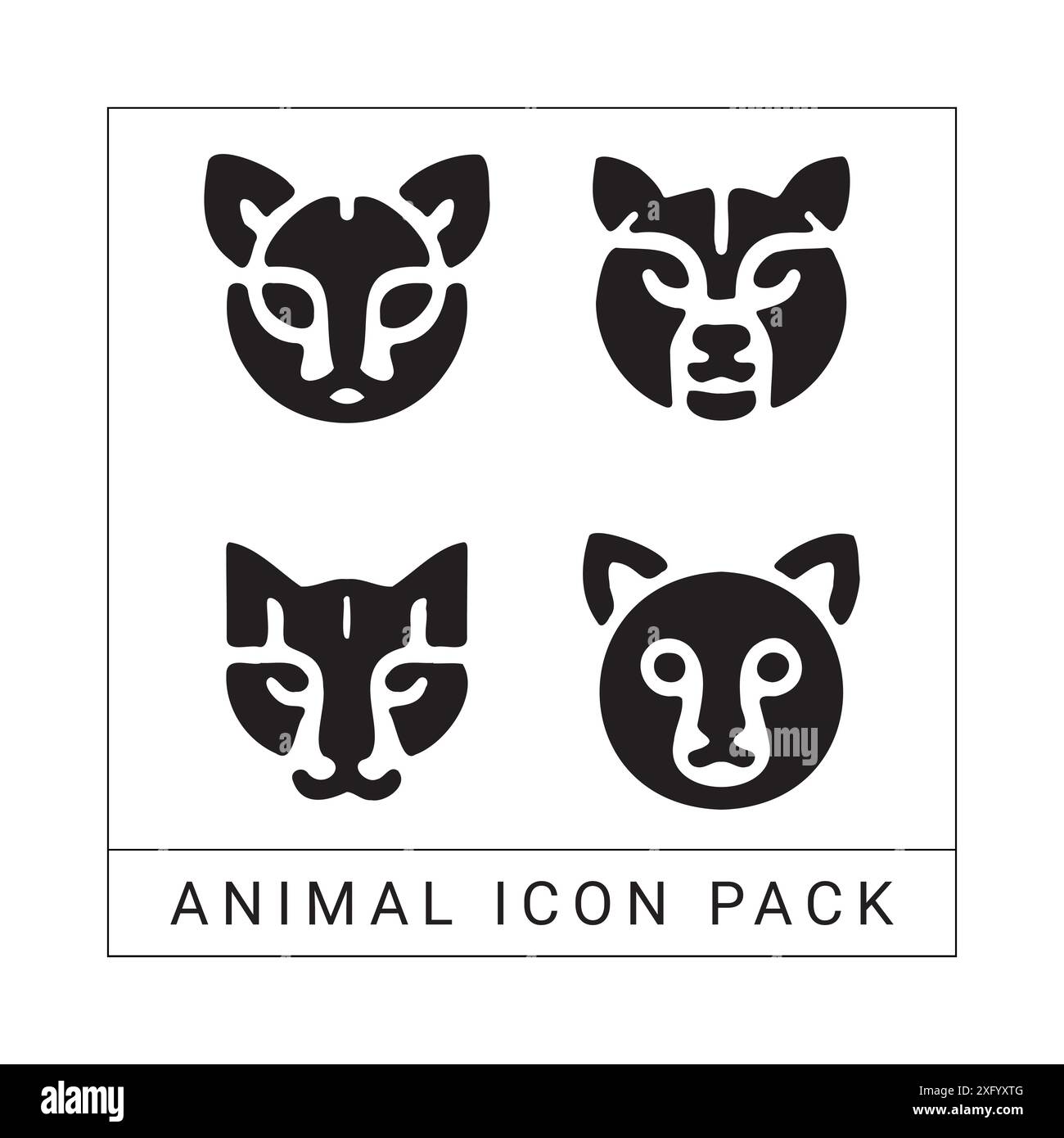 Animal vector icon pack Cut Out Stock Images & Pictures - Alamy