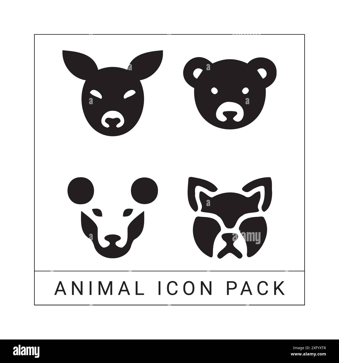 Animal Icon Pack With Vector Files Stock Vector Image & Art - Alamy